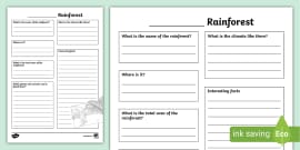 The Rainforest Fact File - CfE Learning Materials - Twinkl