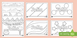 FREE! - Ali Name Simple Colouring Activity Sheet - Twinkl