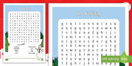 An Nollaig Word Search | Gaeilge Resources | Twinkl