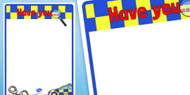 Presentation Police Page Border (teacher made)