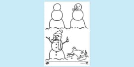 FREE! - Snowperson Colouring Sheet | Colouring Pages