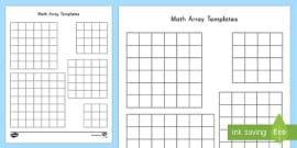 Array Multiplication Templates Work Sheet - Twinkl