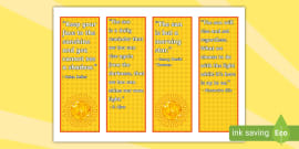 Transition Quotes Bookmarks (profesor hizo) - Twinkl