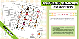 Colourful Semantics (What) Doing? Word Mat