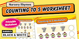 👉 Autumn Themed Counting to 5 Worksheet - Twinkl