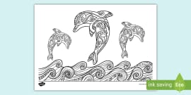 Oceans Mindfulness Colouring - Twinkl - Geography - Twinkl
