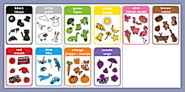 Colours Word Mat Indonesian (teacher made) - Twinkl