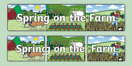 Farm Animals Display Banner (teacher made) - Twinkl