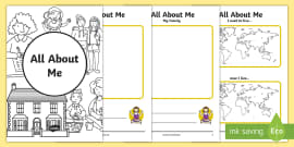 All About Me Football T-Shirt Worksheet - ourselves, football, sports, pe
