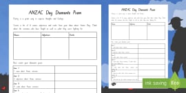 Anzac Day Ode Of Remembrance Colouring In Poem - Twinkl