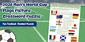 2026 Men’s World Cup Flags Picture Crossword Activity