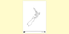 FREE! - New Zealand Map Colouring Sheets | Colouring Pages