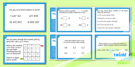 Year 6 Place Value Number Problems Maths Mastery Challenge Cards