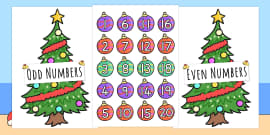 👉 Christmas Lights Odd and Even Activity (teacher made)