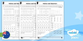 Fractions Quarters Worksheet (teacher made) - Twinkl