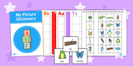 Sensory Vocabulary Picture Dictionary Word Card Set - dictionary