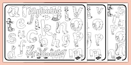 Printable Alphabet Page for Early Years - Colouring - Twinkl