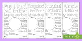 Father's Day Drawing Activity EYLF | Colouring | Twinkl