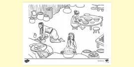 Spanish Omelette Tortilla Colouring Sheet | Colouring Sheets