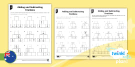 Fractions Worksheets Year 5 - Learning From Home - Twinkl