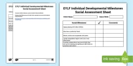 EYLF Summative Assessment - Developmental Milestones