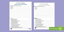 Poetry Analysis Activities | 6th Grade | Printable Booklet
