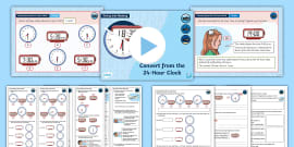 👉 White Rose Maths Compatible Y4 Analogue to Digital 12 Hour