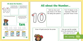 I Spy the Number 10 Worksheet (Teacher-Made)