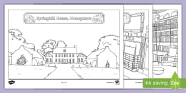 The Guildhall Derry/Londonderry Colouring Page - Twinkl