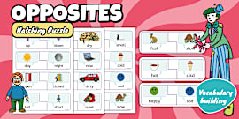 Word Cards Puzzle Game - Opposites