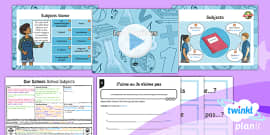 School Subjects in French and English - Matching Cards