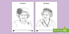 The Queen Colouring In Pack (teacher made)