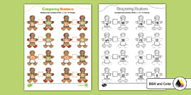The Gingerbread Man Counting Worksheet / Worksheet - Twinkl
