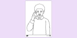 FREE! - BSL Child Crayon / Pencil Colouring Sheet