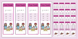 Twinkl Phonics Level 2 Spelling Bookmarks (teacher made)
