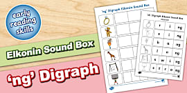 'th' Digraph Elkonin Sound Box Activity Sheet