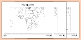KS1 Labelled Map of Africa - Geography - Twinkl