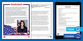 Seventh Grade Donald Trump Reading Comprehension Activity