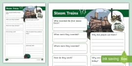 Trains Fact File | KS1 History (teacher made) - Twinkl