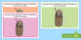 Hot Chocolate Playdough Mats Arabic/English