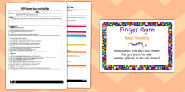 EYFS The Very Hungry Caterpillar Leaf Threading Finger Gym Activity Plan