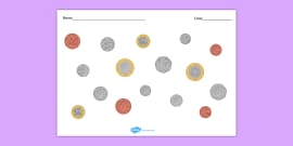 Coin Strips - coins, money, currency, maths, numeracy, visual