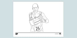 FREE! - Paralympic Runner Colouring Sheet | Colouring Sheets
