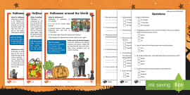 Halloween Reading Comprehension PDF Activity Pack | KS2