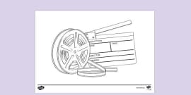 FREE! - Film Reel Colouring Sheet (teacher made) - Twinkl