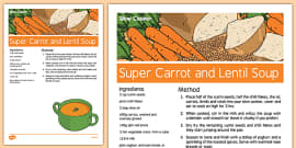 FREE! - Vegetable Soup Recipe Cards (teacher made)