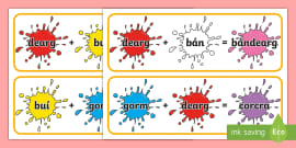 Na Dathanna Irish Bingo (teacher made) - Twinkl