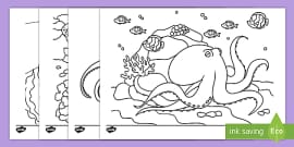 FREE! - Octopus Outline | Under the Sea Activities | Twinkl