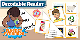FP Phonics - sh Decodable Readers - Word Cards: Ash and the Splashy Wash