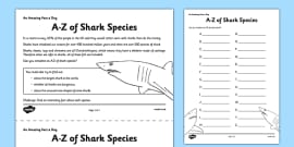 Sharks Acrostic Poem Template (Lehrer gemacht) - Twinkl